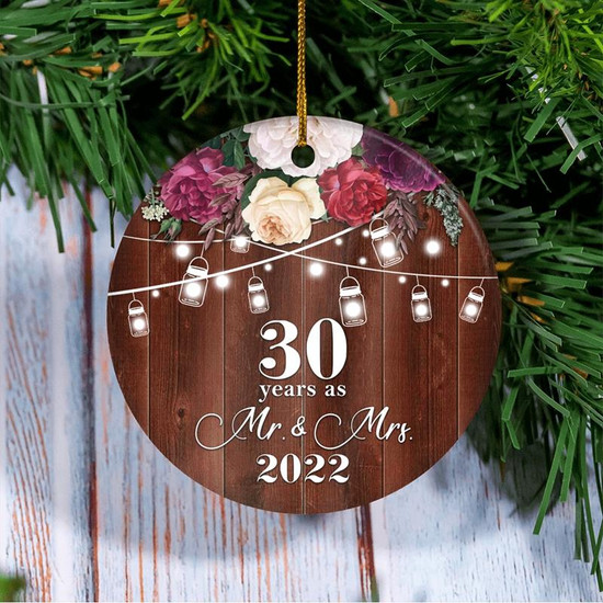 30th wedding anniversary christmas ornament store