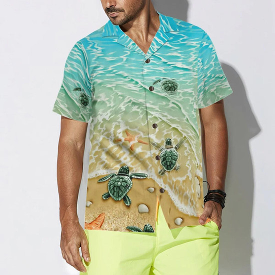 Baby Sea Turtles Hawaiian Shirt, Turtle Shirt For Men & Women - Perfect ...