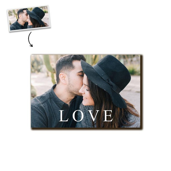 Custom Love Letter Photo Wood Panel | Custom Photo | Collage Photo ...