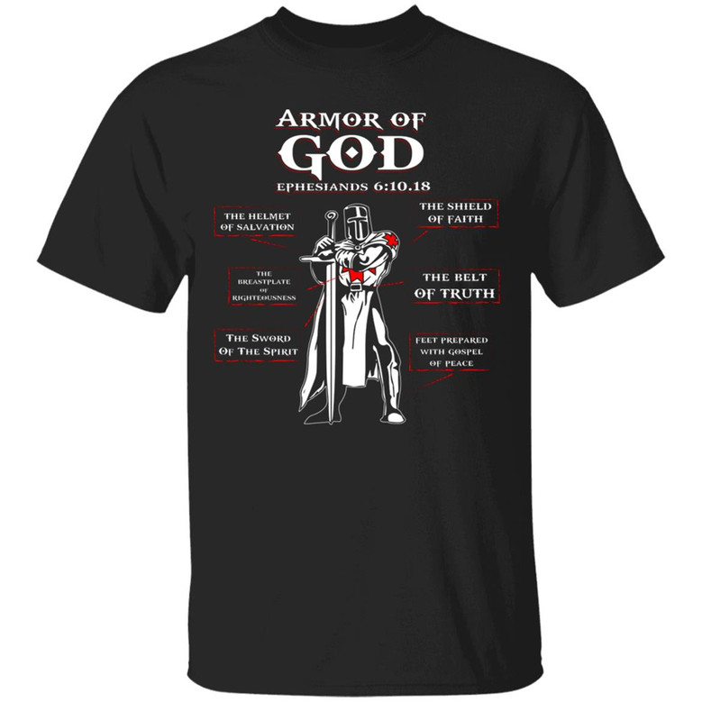 Armor Of God Knight Templar Graphic Design Printed Casual Daily Basic ...