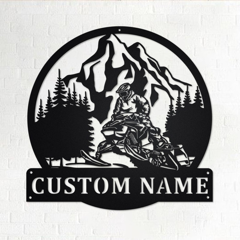 Custom Snowmobile Jump Metal Wall Art - Thegiftio