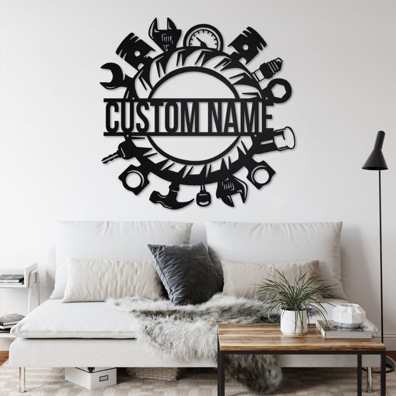 Custom Wrench Mechanic Metal Wall Art - Thegiftio