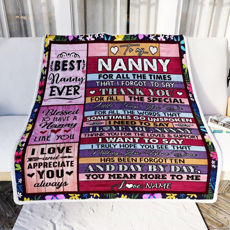 Personalized Nanny Blanket From Kids Thank You For The Love Nanny ...