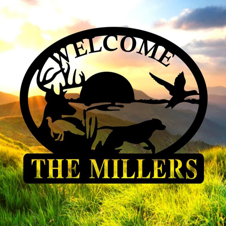 Custom Metal Hunting Sign - Thegiftio UK