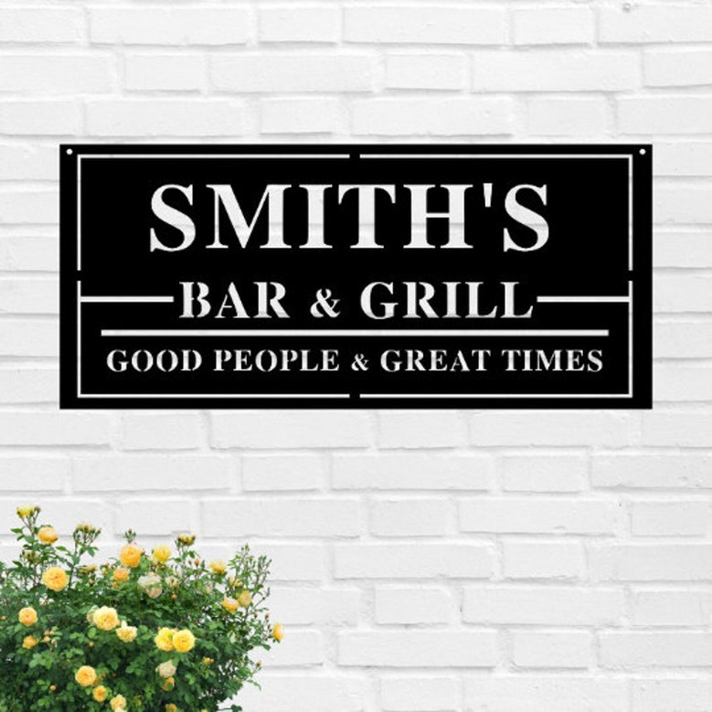 Personalized Bar & Grill Sign-Personalized Outdoor Sign-Custom Bar and ...