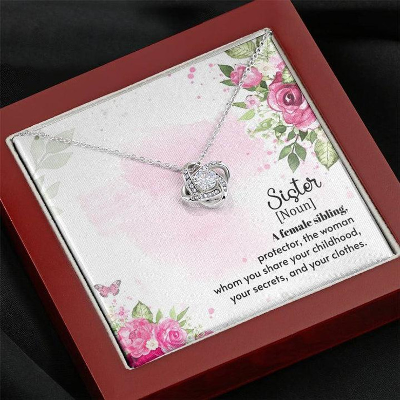 A Female Sibling - Love Knot Necklace - Seseable