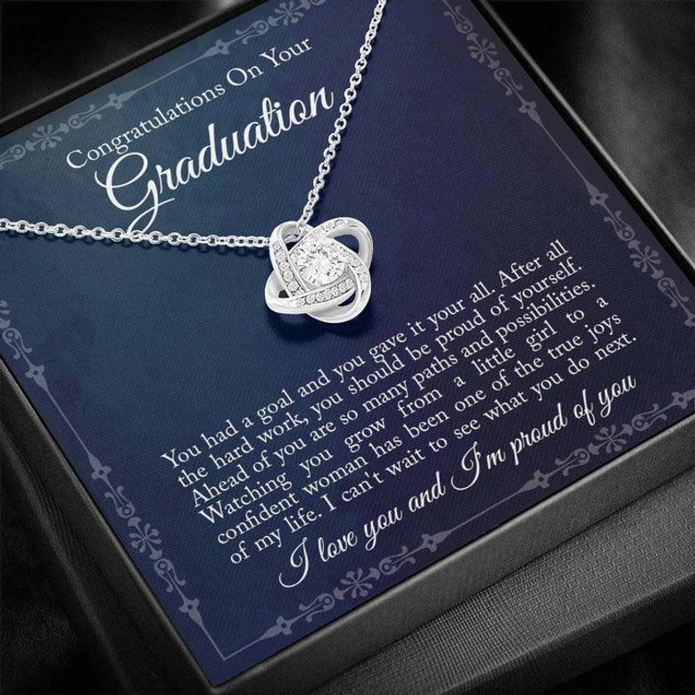 My Daughter, Congratulations On Your Graduation - Love Knot Necklace ...