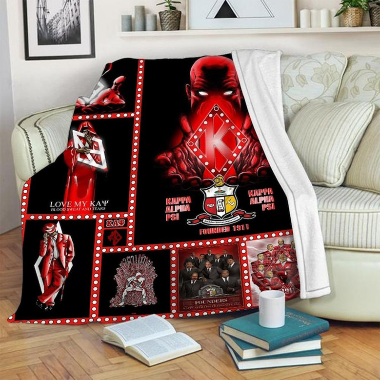 Kappa Alpha PSI Founded 1991 Blanket, Fleece Sherpa Mink Blankets ...
