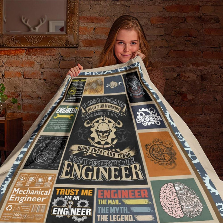Mechanical Engineer Blanket, Mechanical Engineer Fleece Blanket ...