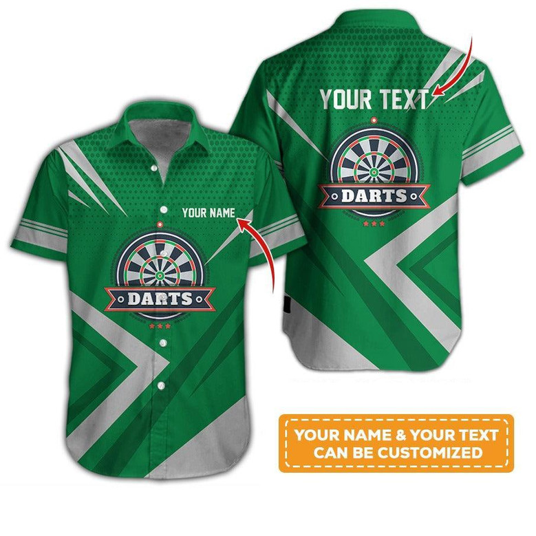 Customized Name & Text Darts Hawaiian Shirt, Personalized Darts ...