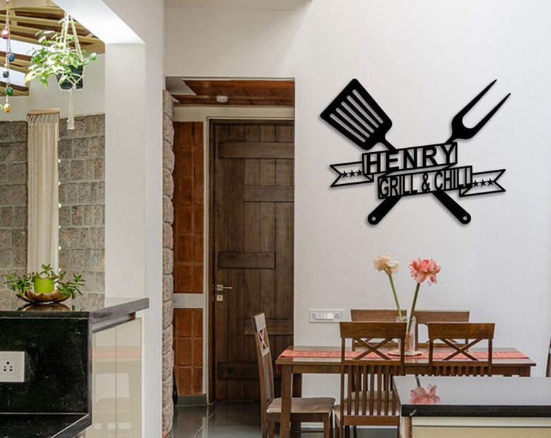 Personalized Grill yard Sign - Thegiftio UK