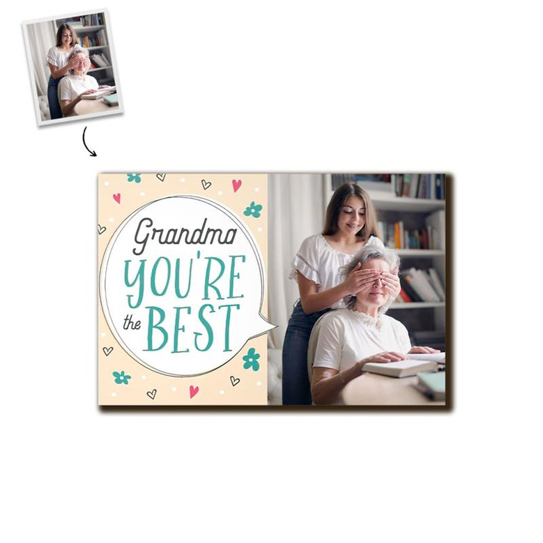 Custom Best Grandma Photo Wood Panel | Custom Photo | Gifts For Grandma ...
