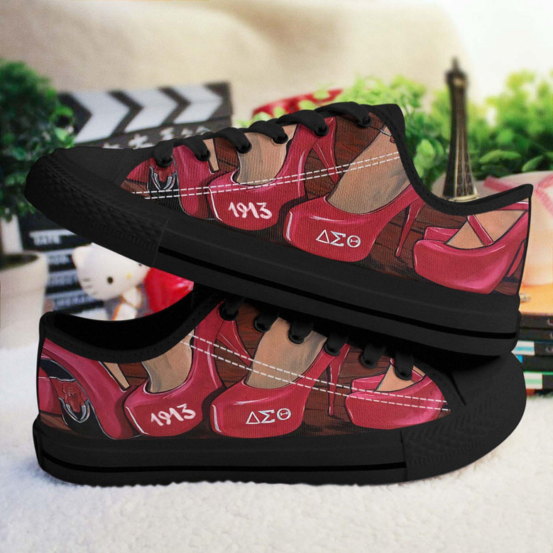 Delta Sigma Theta Low Top Shoes - Monsterry