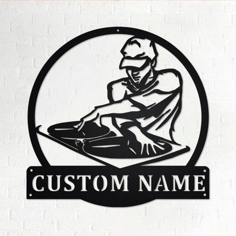 Custom Disc Jockey Metal Wall Art - Thegiftio UK