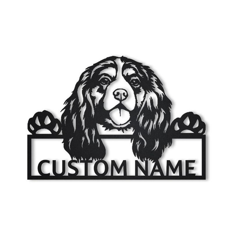 Personalized Cavalier King Charles Dog Metal Sign Art - Thegiftio