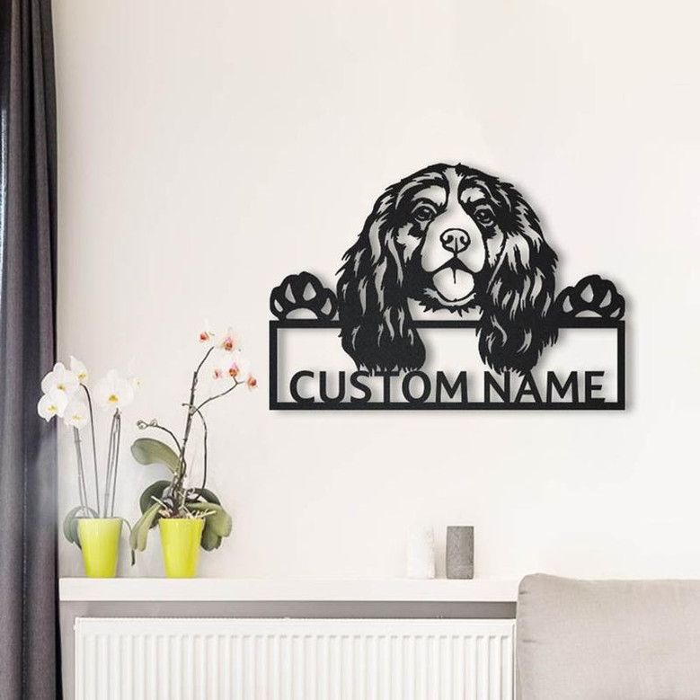 Personalized Cavalier King Charles Dog Metal Sign Art - Thegiftio