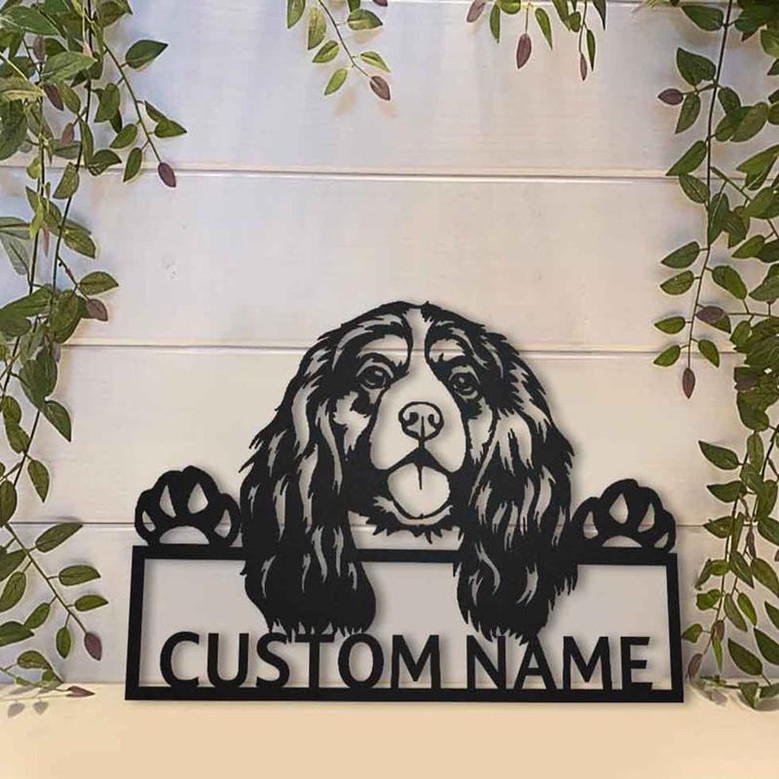 Personalized Cavalier King Charles Dog Metal Sign Art - Thegiftio