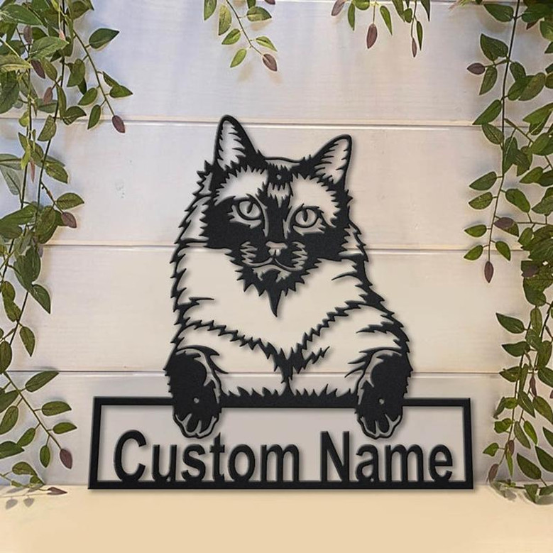 Personalized Siamese Cat Metal Sign Art - Thegiftio UK