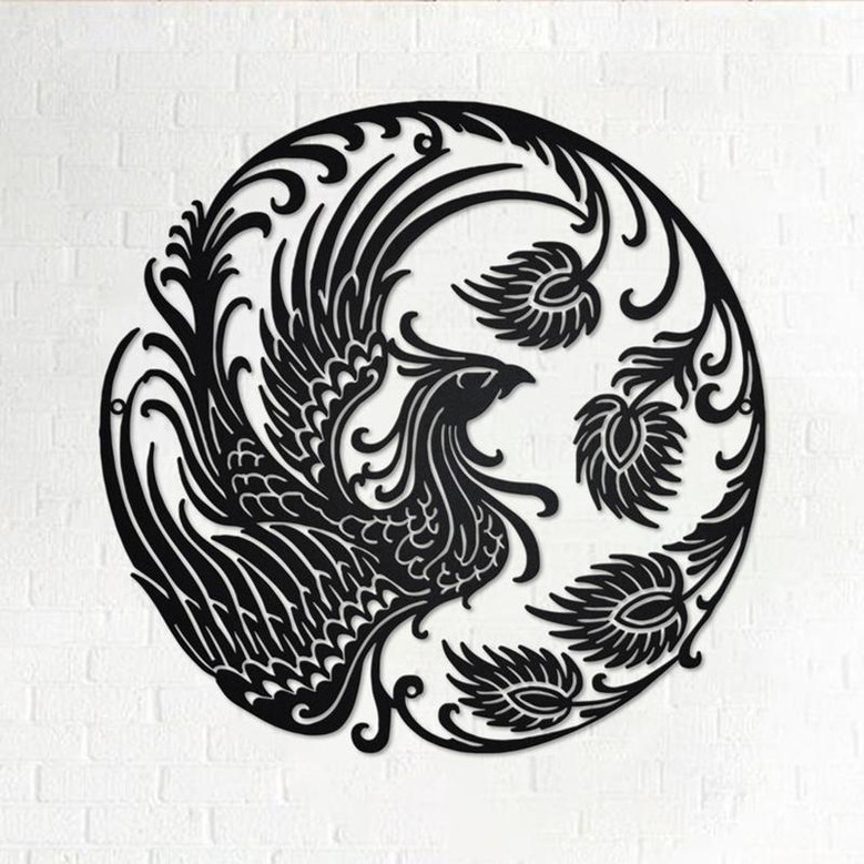 Phoenix Metal Wall Art - Thegiftio