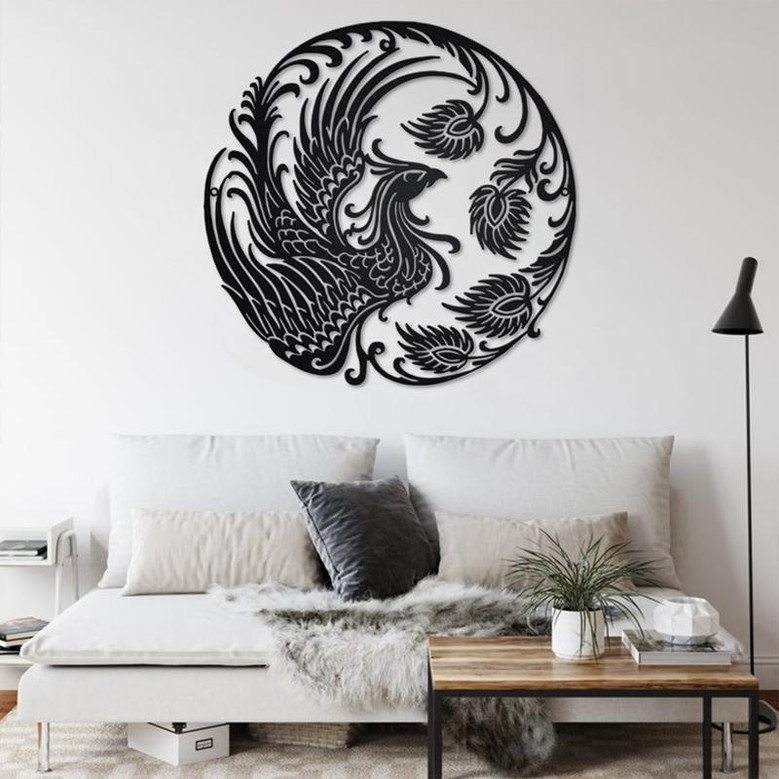 Phoenix Metal Wall Art - Thegiftio