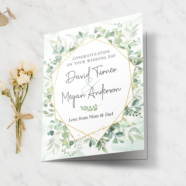 Personalized Wedding Congratulations Card Greeting for Special Day | Mazezy