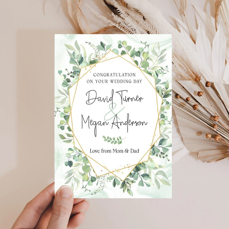 Personalized Wedding Congratulations Card Greeting for Special Day | Mazezy