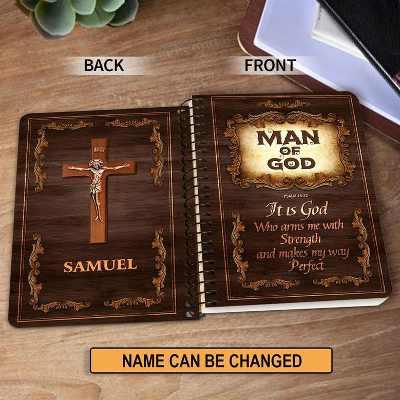 Personalized Spiral Journal Religious Gifts For Christian Men Psalm ...
