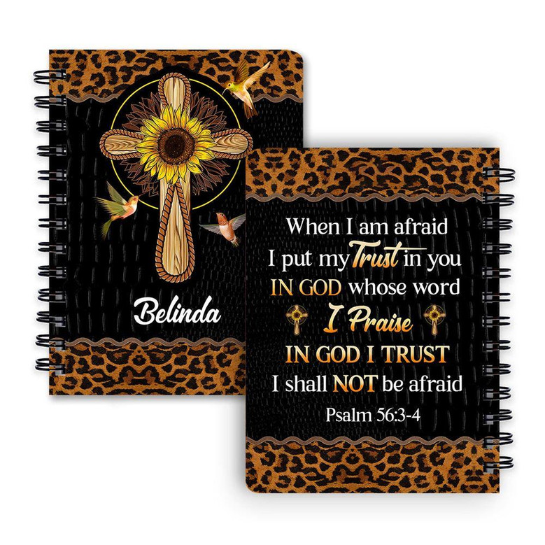 Personalized Spiral Notebook In God Whose Word I Praise, Religious ...