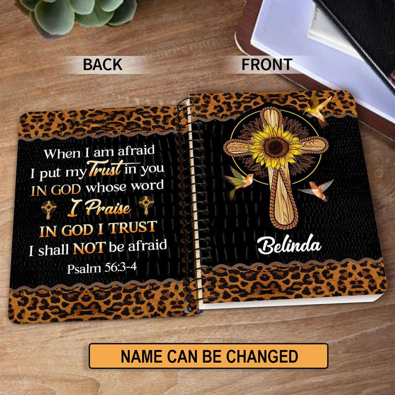 Personalized Spiral Notebook In God Whose Word I Praise, Religious ...