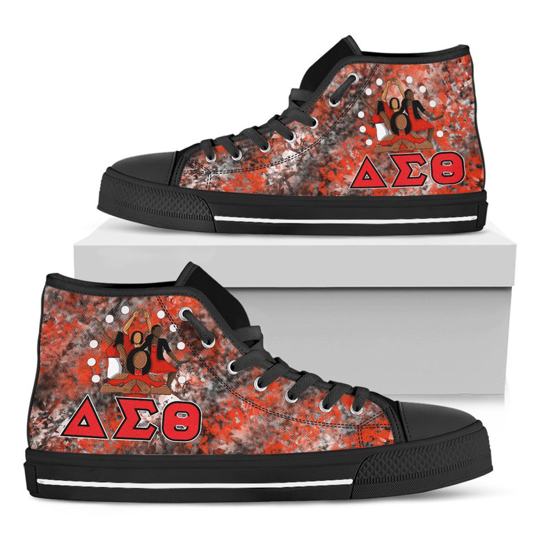 Delta Sigma Theta Diamond Pattern High Top Shoes - Monsterry AU