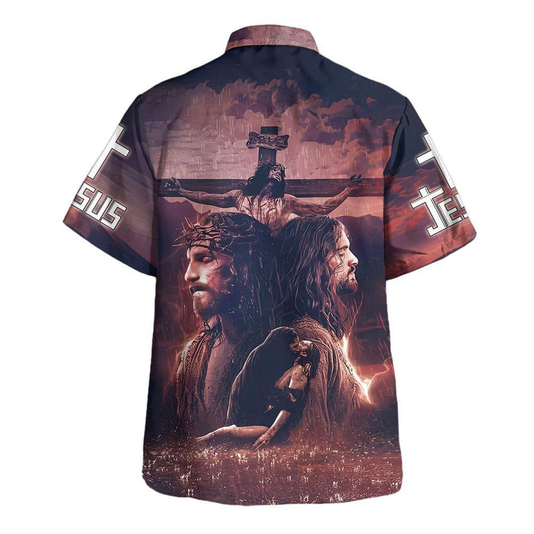Crucifixion Of Jesus Hawaiian Shirt - Christian Hawaiian Shirt ...