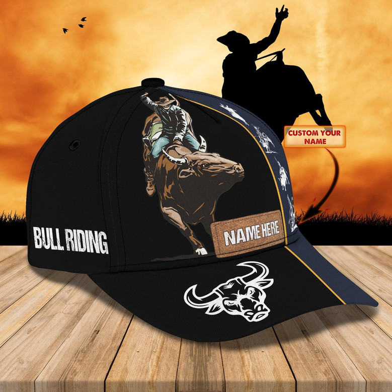 Custom Classic Bull Riding Cap - Personalized Name - Thegiftio