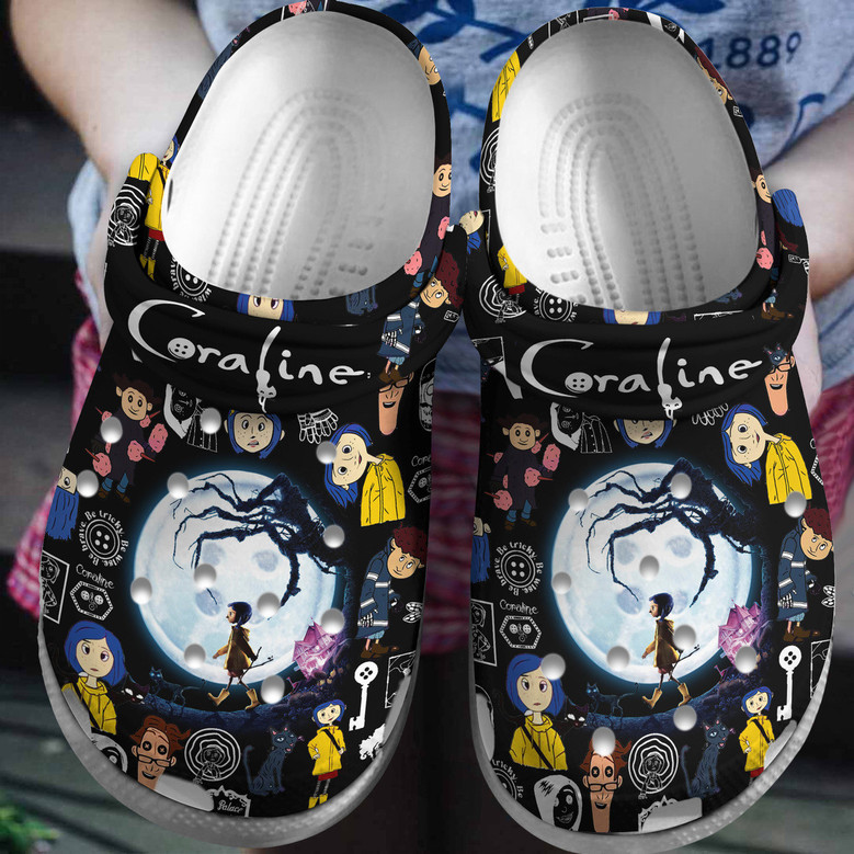 Coraline Movie Crocs Crocband Clogs Shoes - Monsterry