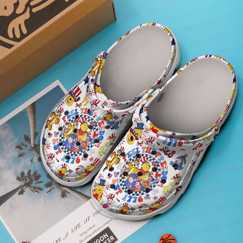 Pooh And Friends Cartoon Book Crocs Crocband Clogs Shoes - Monsterry UK
