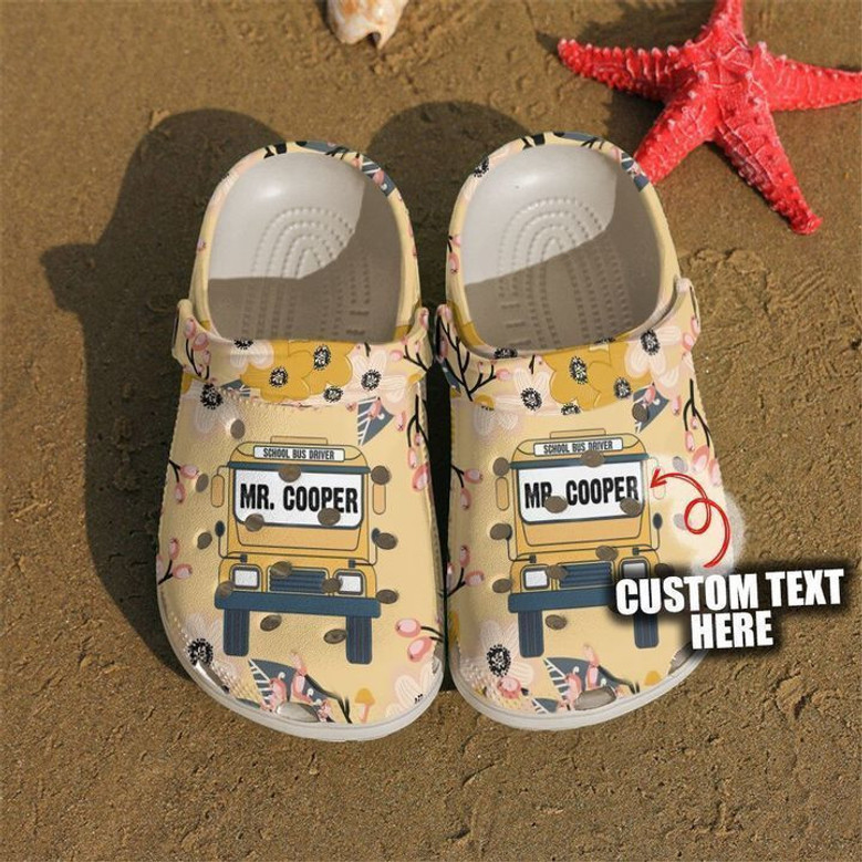 Bus Driver Personalized School Front Classic Clogs Shoes - Monsterry UK