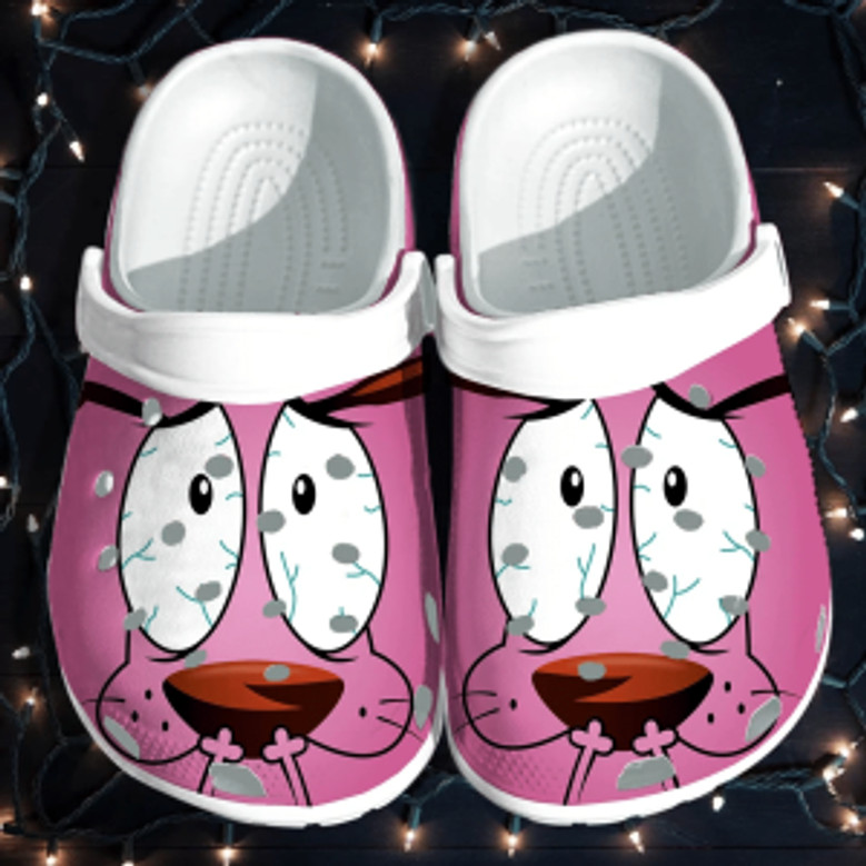 Courage The Cowardly Dog Crocs Clog Shoes - Monsterry
