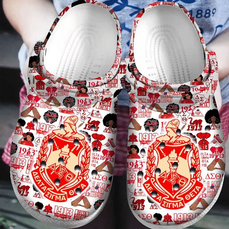 Delta Sigma Theta Classic Clogs Shoes - Monsterry