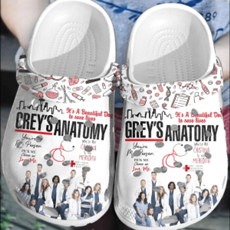 Grey Anatomy American Medical Tv Show Nurse Crocs Crocband Clogs ...