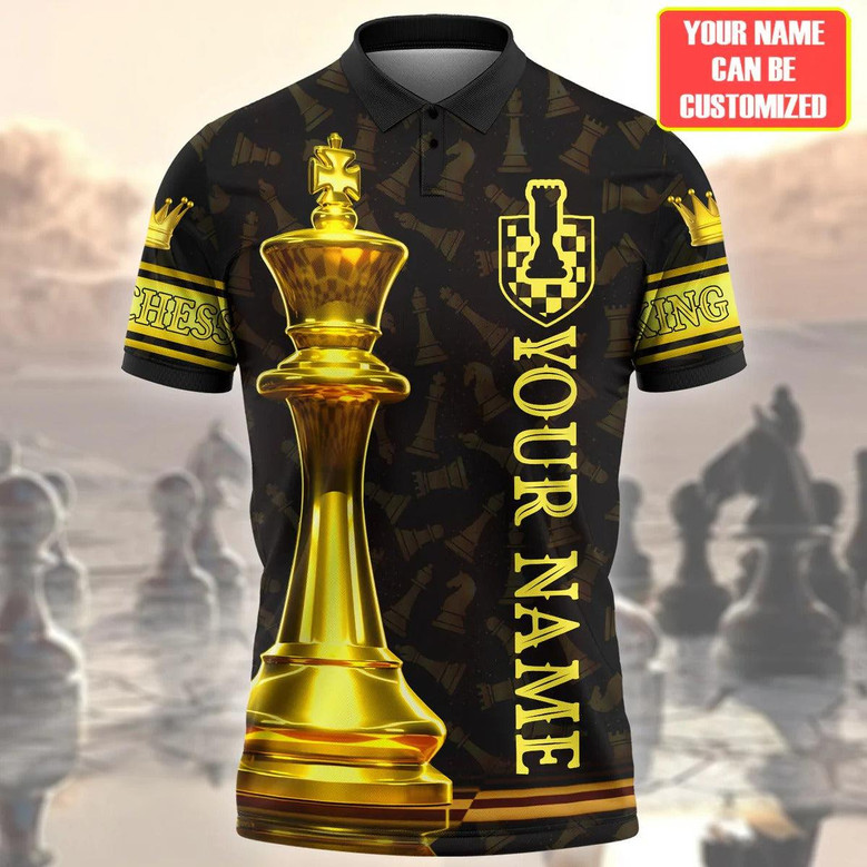 Custom Men Polo Shirt For Chess Player, Chess Shirt Men, Chess Team ...