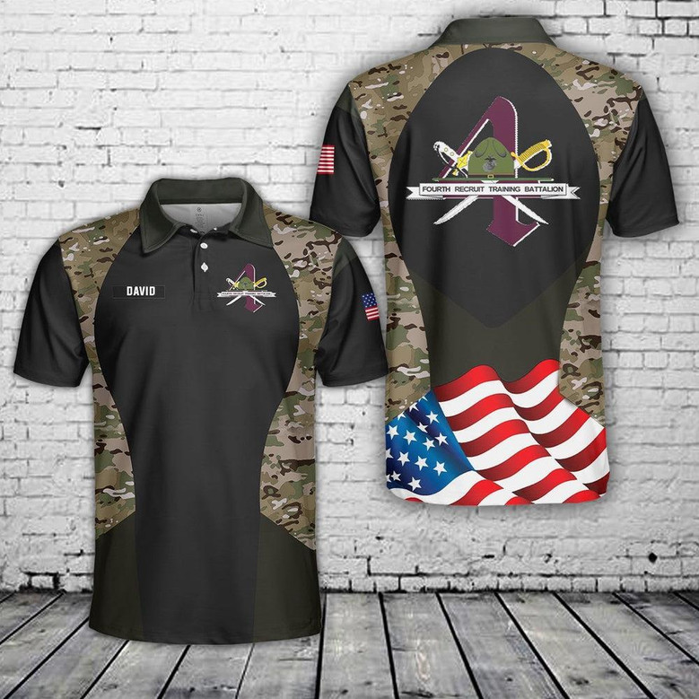 Custom Name Usmc Recruit Training Battalion Polo Shirt, Veteran Polo ...
