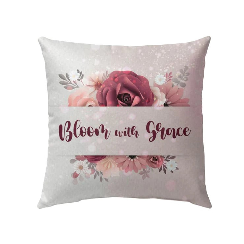 Bible Verse Pillow - Jesus Pillow - Gift For Christian - Bloom With ...