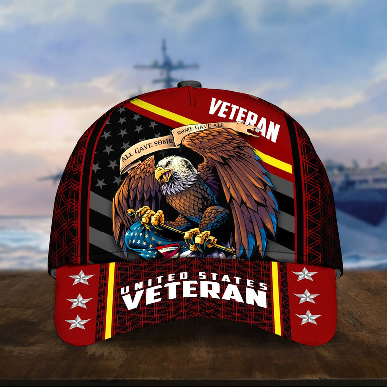 Premium Eagle US Veteran Cap - Monsterry