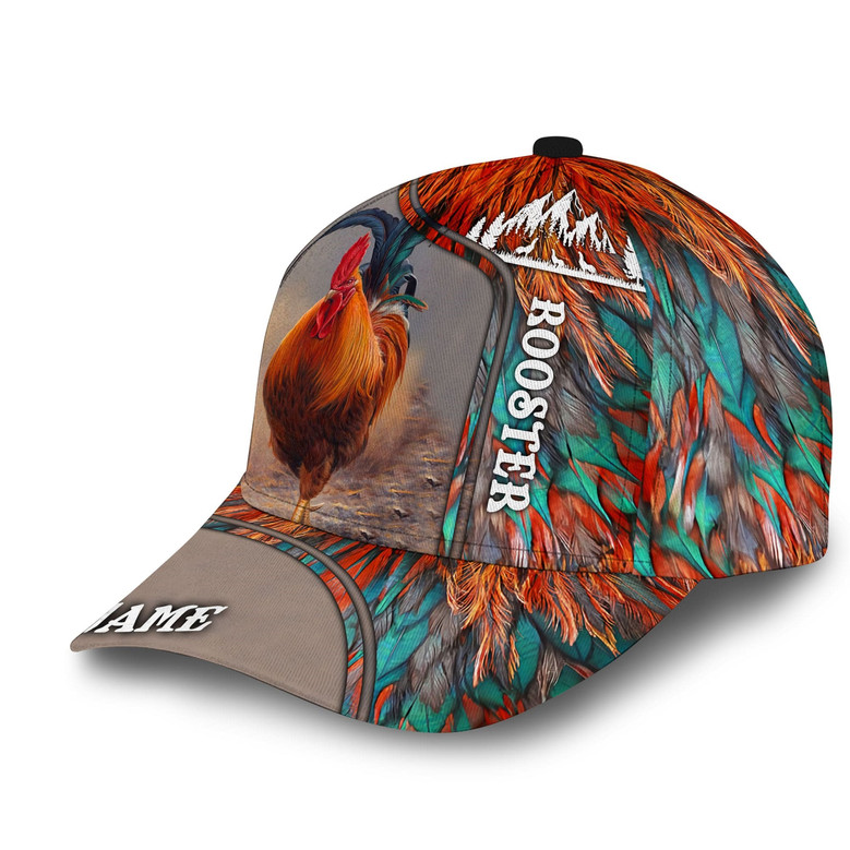 Custom With Name The Best Rooster Cap Hat, Rooster Gift For Rooster ...