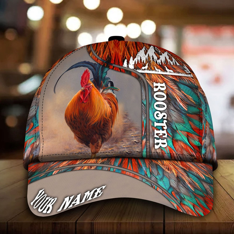 Custom With Name The Best Rooster Cap Hat, Rooster Gift For Rooster ...