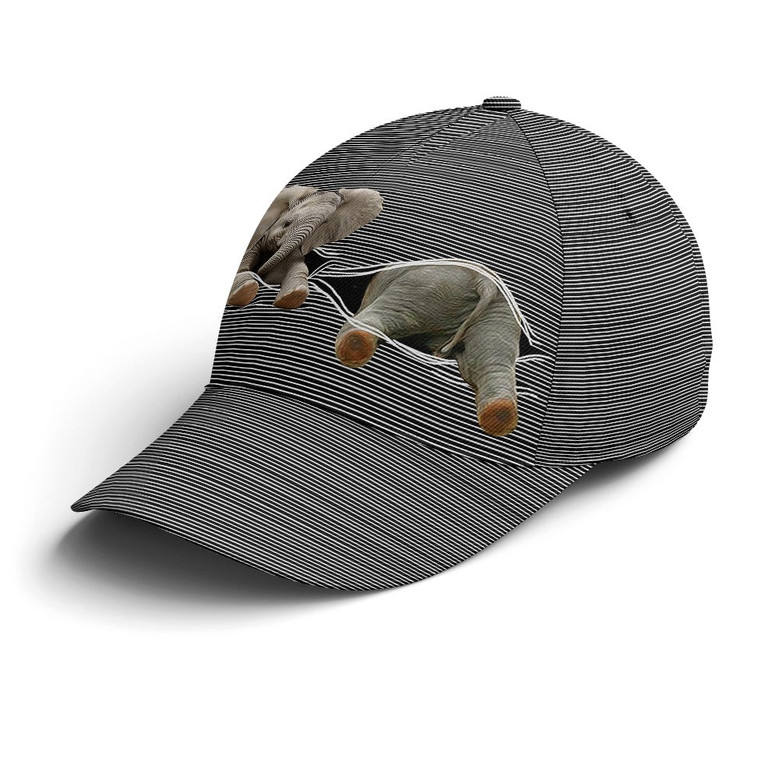 Cute Baby Elephant Funny Baseball Cap - Monsterry