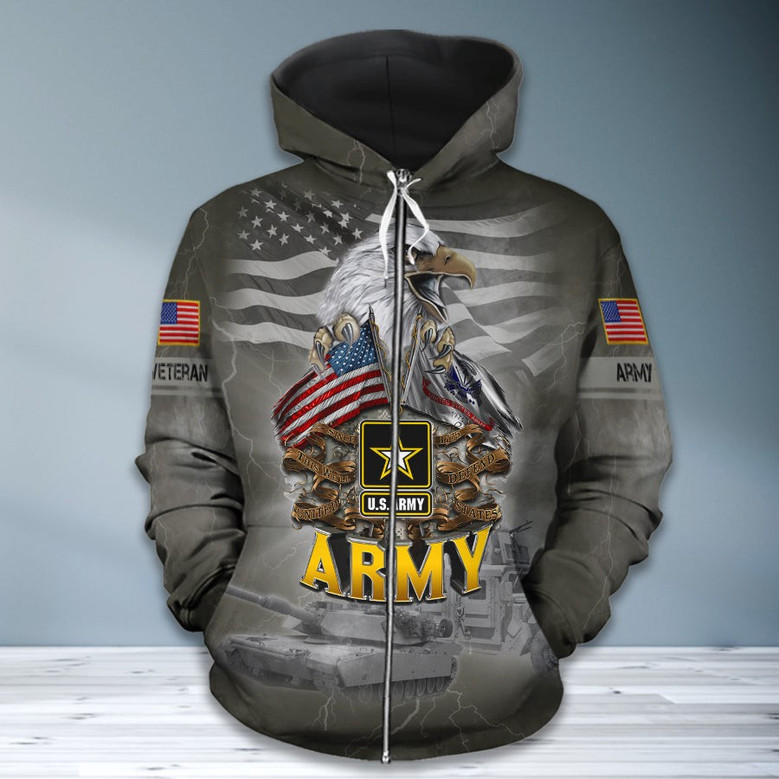 Armed Forces U.S Army Soldier Military Veteran Hoodie - Monsterry