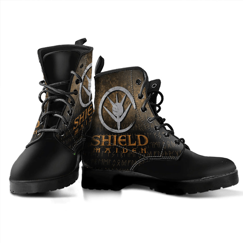 Shield Maiden Viking Valkyrie Norse Leather Boots - Monsterry