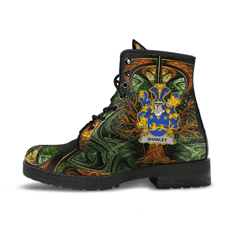 Shanley or McShanly Irish Family Crest Leather Boots Tree Of Life ...