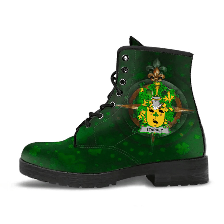Starkey Irish Family Crest Leather Boots Celtic Irish Compass ...