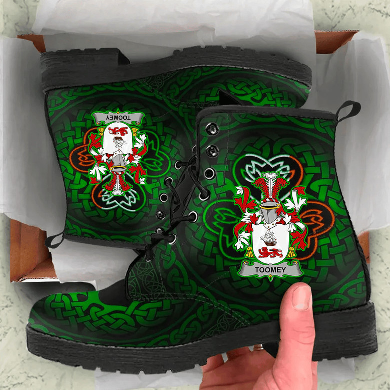 Toomey or O Twomey Irish Family Crest Leather Boots Irish Celtic ...